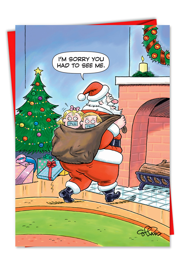 Santa Kidnap: Hilarious Christmas Printed Greeting Card