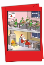 Santa Suggestion Box: Humor Christmas Card