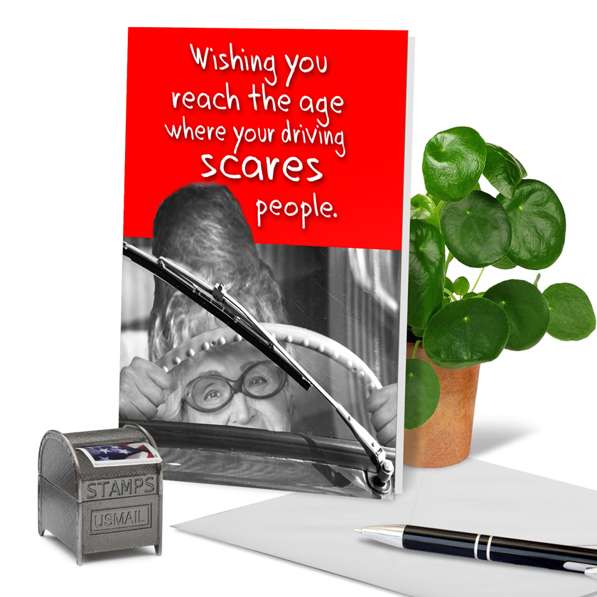 Scary Driver - Hilarious Birthday Greeting Card