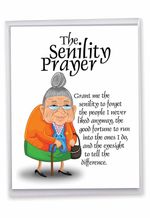 Senility Prayer: Funny Birthday Jumbo Card