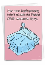 Sleep Number Bed: Funny Anniversary Greeting Card