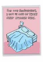 Sleep Number Bed: Funny Anniversary Jumbo Card