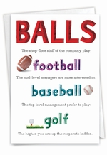 Small Balls: Humor Birthday Card