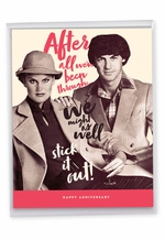 Stick It Out: Humor Anniversary Over-sized Greeting Card