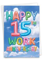 Inflated Messages - 15: Stylish Anniversary Work Milestone Paper ...