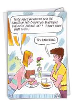 Try Knocking Cartoons Birthday Card John Billette