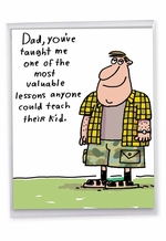 Valuable Lesson: Funny Father's Day Jumbo Card