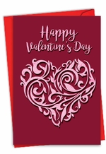 Vector Heart: Stylish Valentine's Day Greeting Card