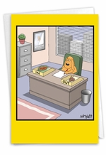 Working Dog: Funny Anniversary Greeting Card