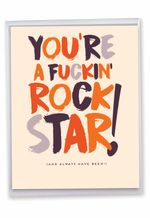 You're A Rock Star: Funny Congratulations Over-sized Greeting Card