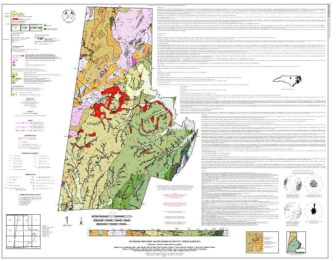 Compiled Geologic Map of DURHAM COUNTY, North Carolina NCGS Open File ...