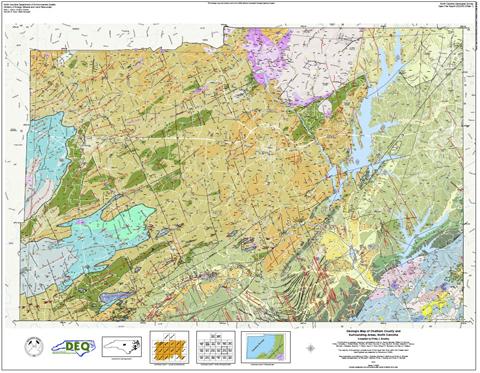 Geologic Map of CHATHAM COUNTY and Surrounding Areas, North Carolina ...