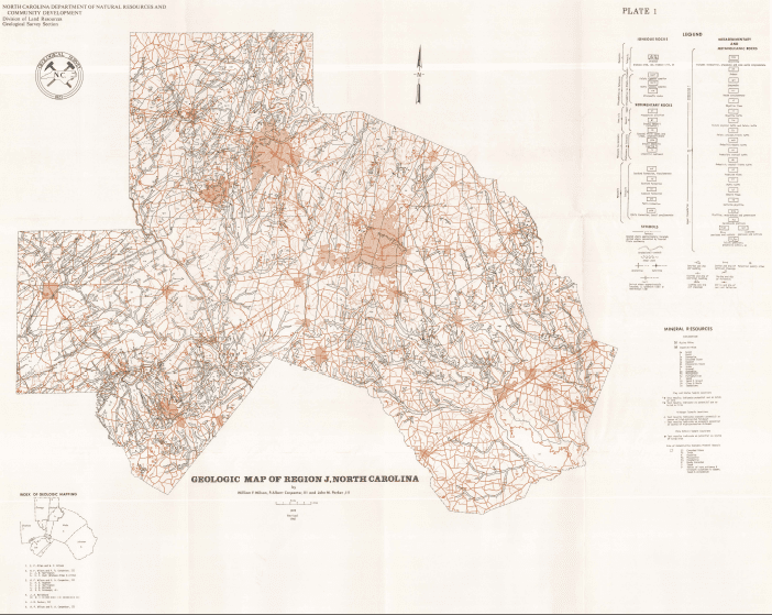 Region J Geology: A Guide for North Carolina Mineral Resource and Land ...