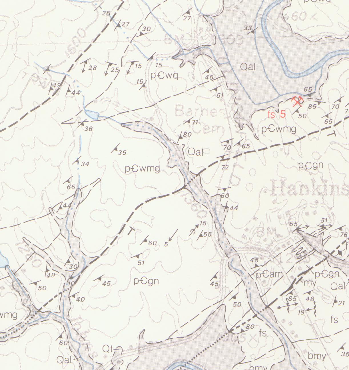 NCGS Geologic Map and Mineral Resources Summary of the NORTHEAST 1/4 ...
