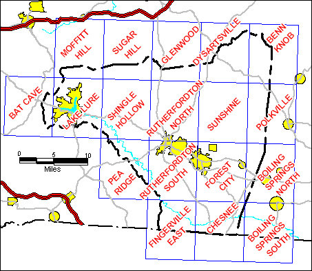 Rutherford County maps