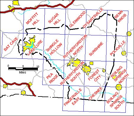 Rutherford County maps