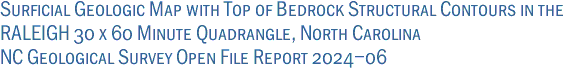 Surficial Geologic Map with Top of Bedrock Structural Contours in the ...