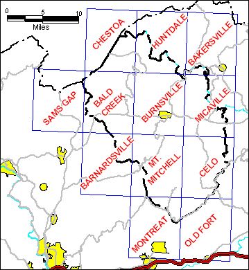 Yancey County maps