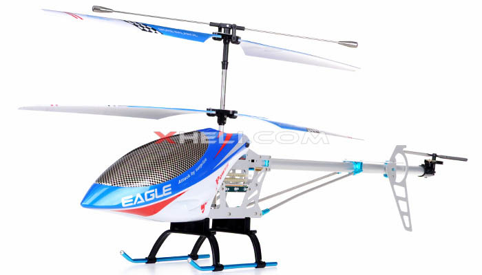 3 Channel Outdoor FXD Co Axial RC Helicopter w LED lights Gyro Silver 68688 FXDheli
