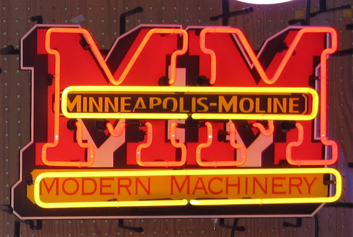 Minneapolis Moline Tractor Neon Sign