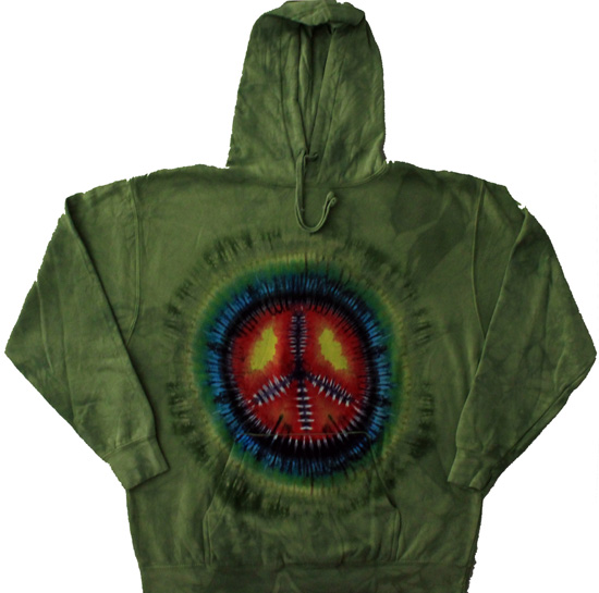 Peace Sign Tie Dye Hoodie | Tie Dyed Shop