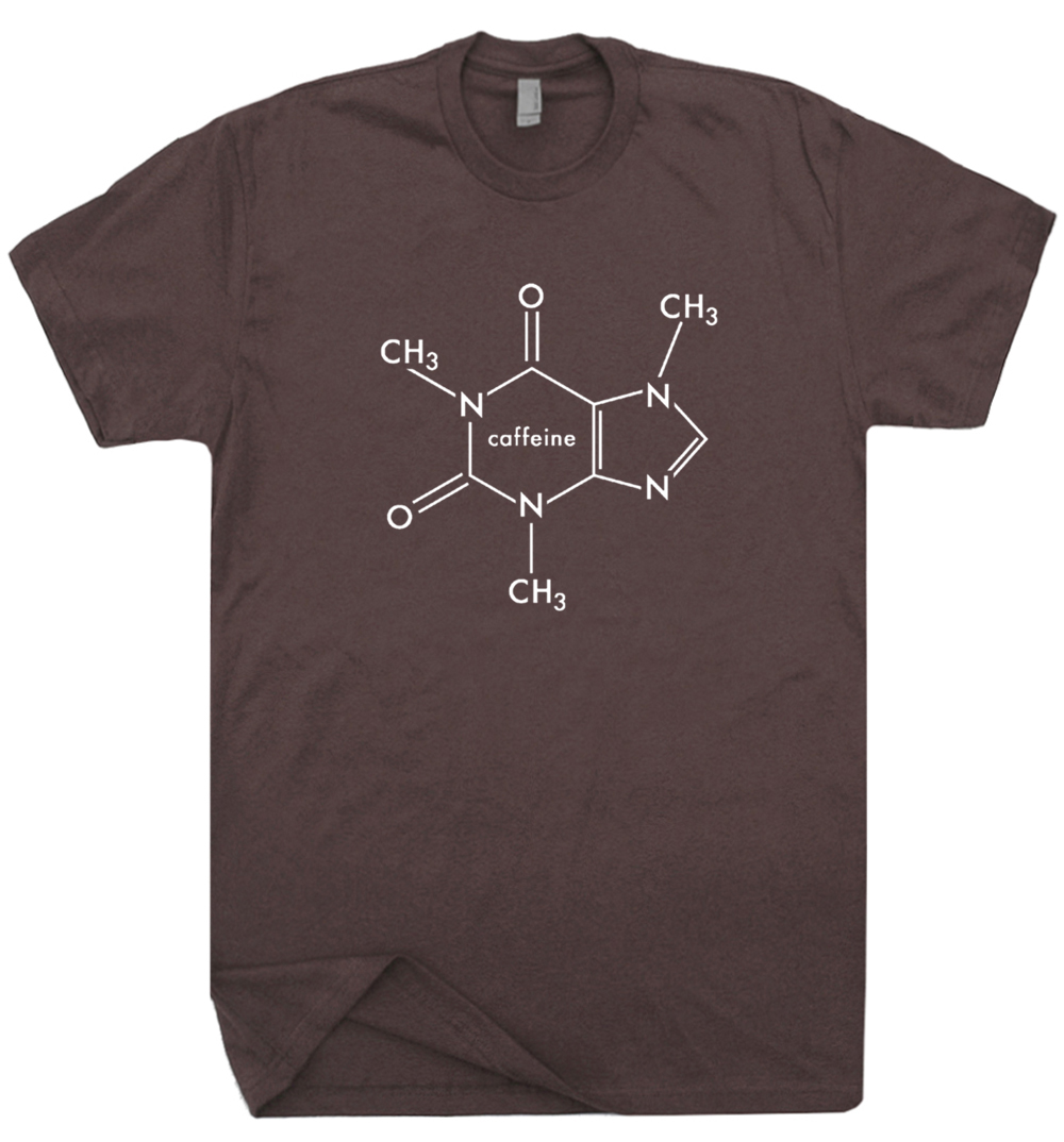 Coffee T Shirt | Funny Coffee Shirt | Caffeine Molecule T Shirt