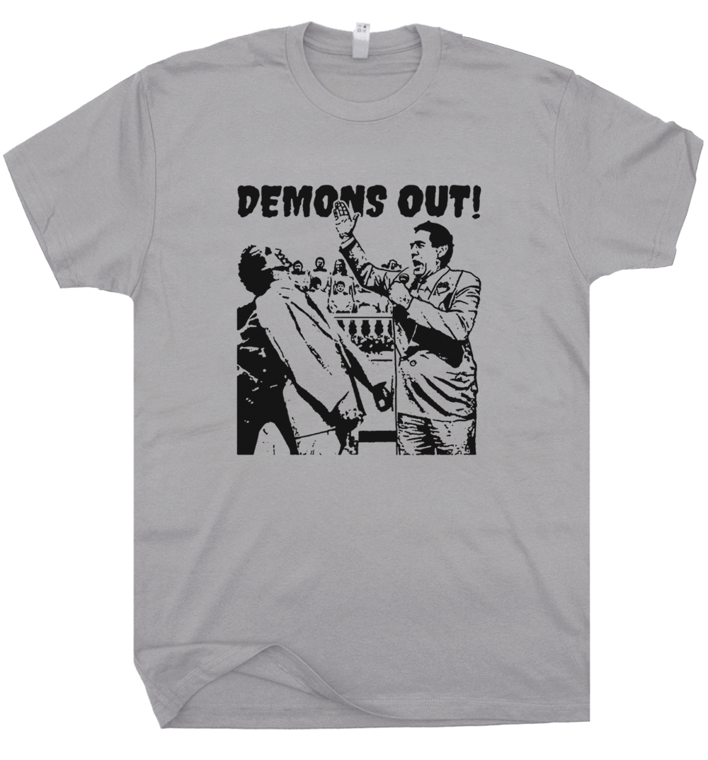 Demons Out T Shirt | Weird T Shirt | Fletch Lives Reverend Farnsworth