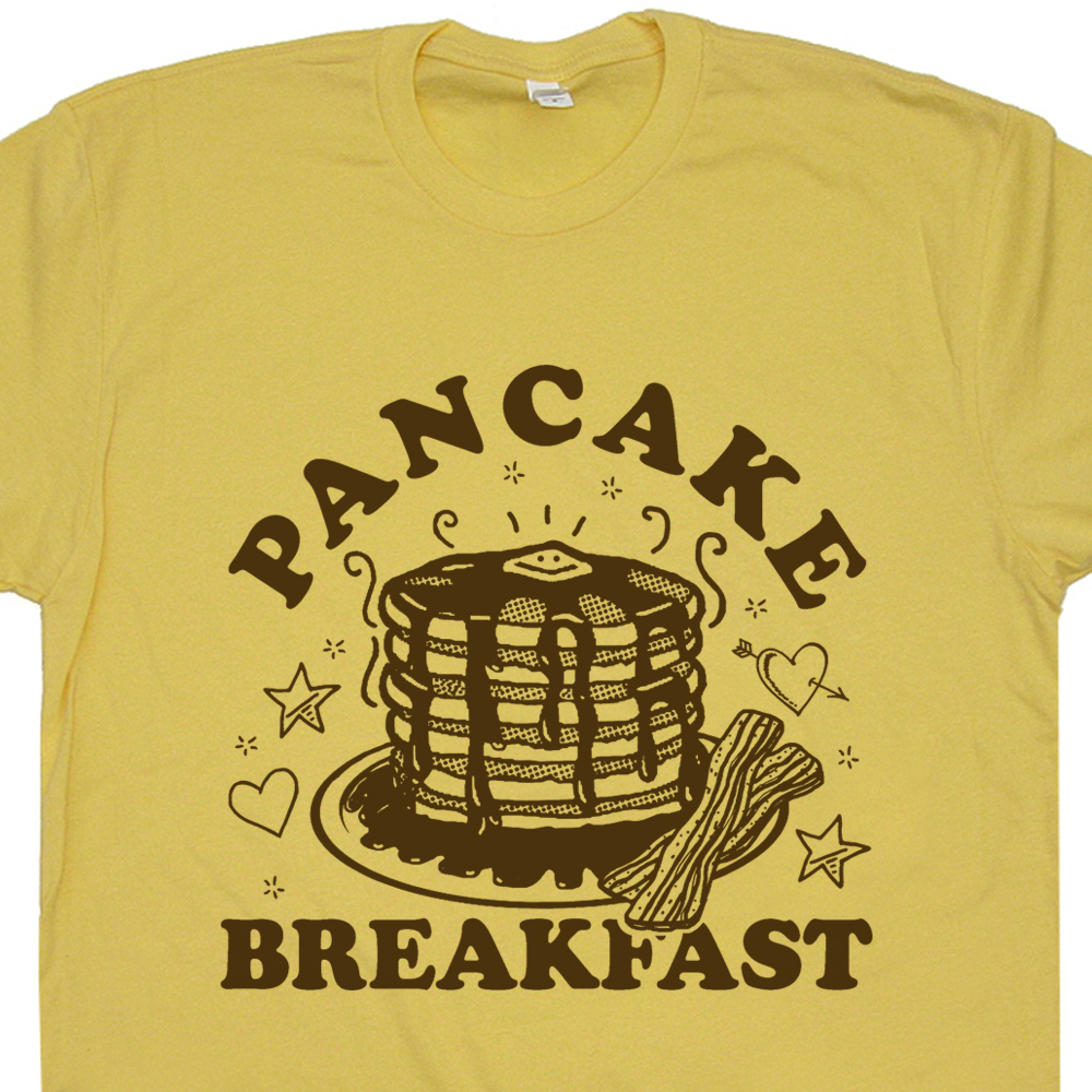 Pancake Breakfast T Shirt | Funny Breakfast Tee Shirts | Bacon Shirts
