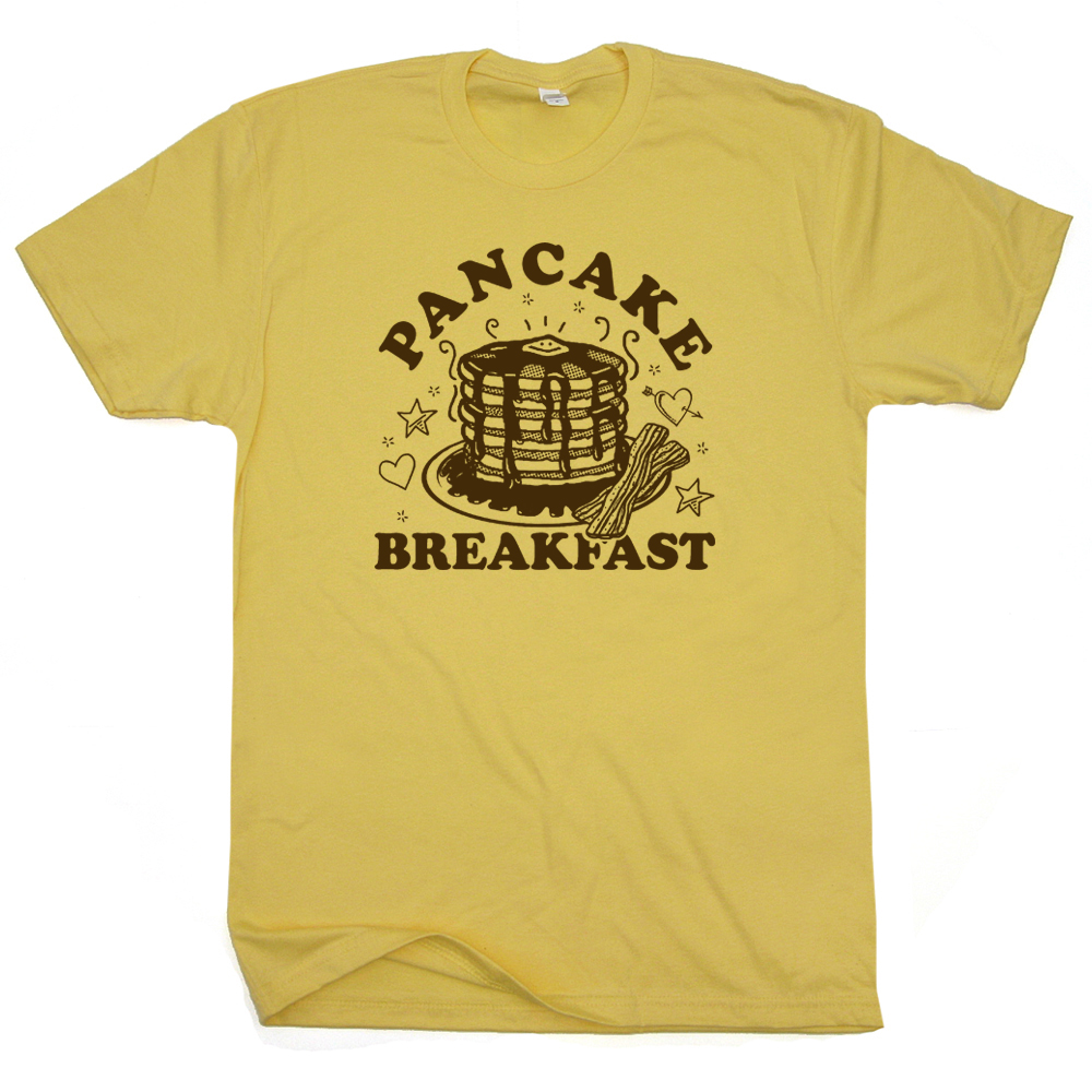 Pancake Breakfast T Shirt | Funny Breakfast Tee Shirts | Bacon Shirts