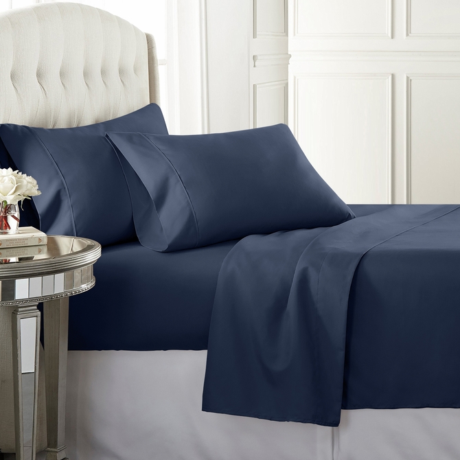 1000 TC Thread Count Deep Pocket 4 Piece Queen Sheet Sets