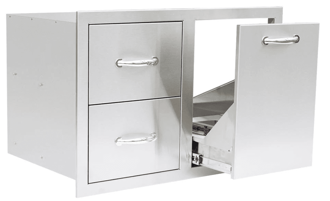 American Made Grills 33 Inch Two Drawer and Vented Propane Tank Pullout ...