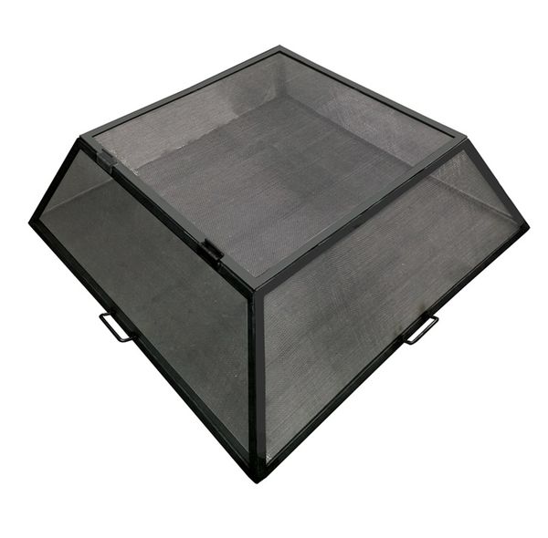 Aspen Industries Master Flame Hinged Square Fire Pit Screen - Carbon Steel