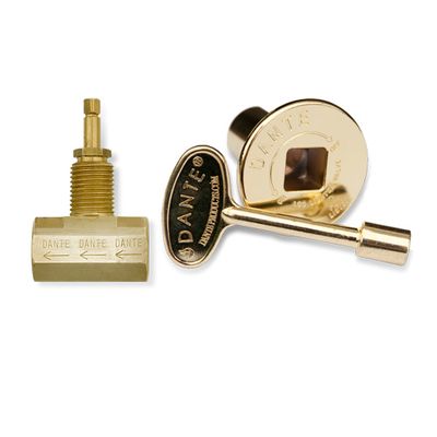 Dante Globe Gas Valve, Key and Floor Plate Kit - Straight - Polished ...