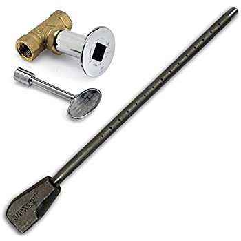 Dante Liquid Propane Log Lighter, Straight Ball Valve, 3" Key, Floor ...