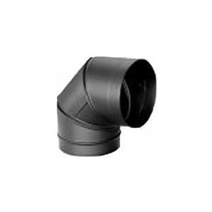 Dura-Black 6-Inch Diameter Steel Stovepipe Elbow - 90-Degree