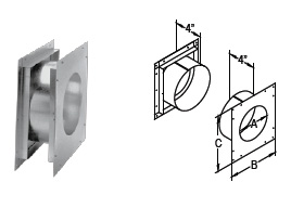 Dura-Vent DirectVent Pro Vent Pipe Wall Thimble - For Vent Pipes with a ...