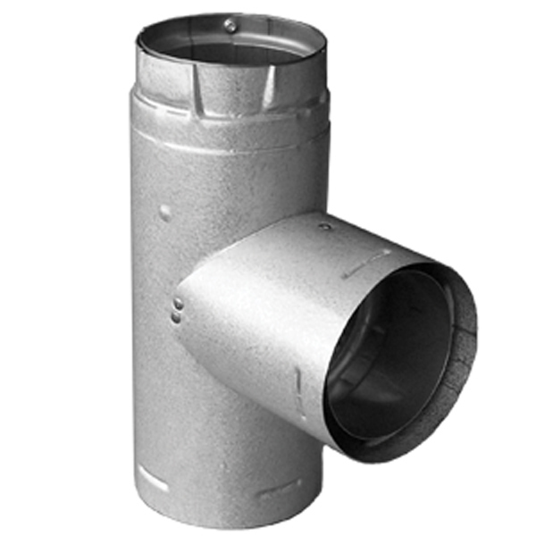 Dura-Vent PelletVent Pro Galvalume Connection Tee with Cap - 3-Inch ...