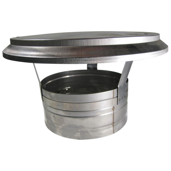 DuraFlex SS Rain Cap w/ Clamp Band for 6 inch Chimney Liner - 6DFS-VC