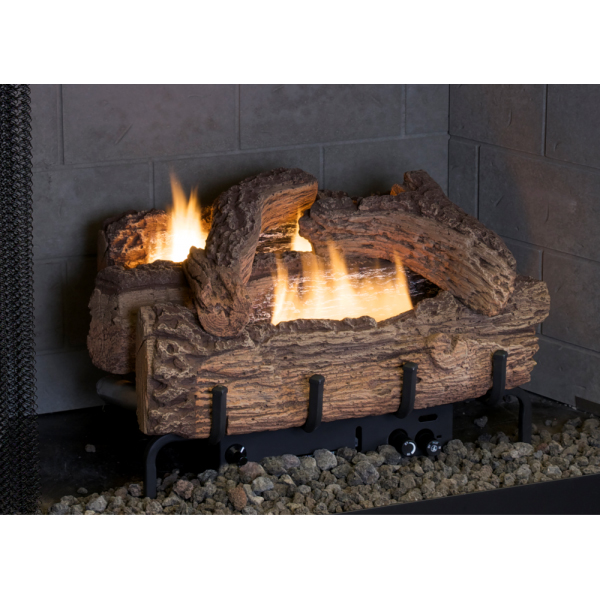 EverWarm 18" Palmetto Oak Ventless Natural Gas Log Set with Manual Control