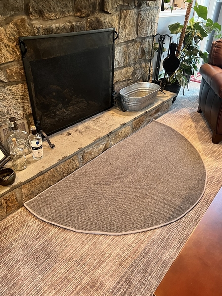 Goods of the Woods 72 x 36 Inch Wool Half Round Hearth Rug