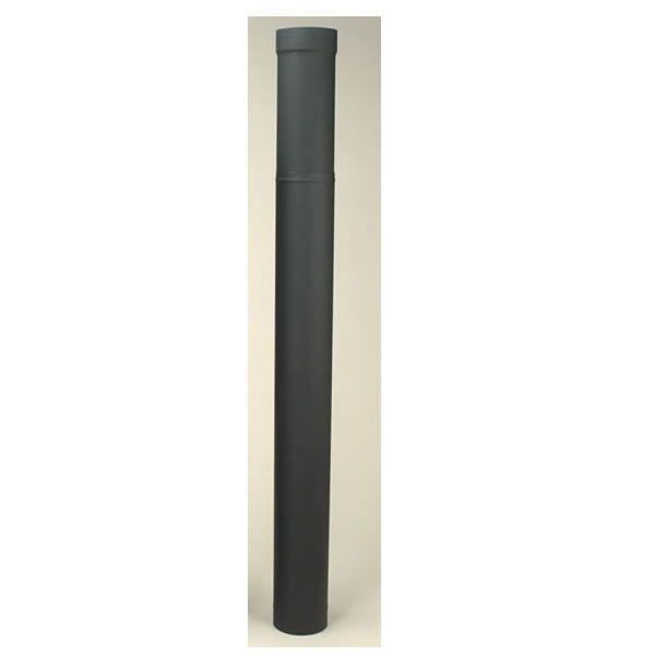 Heat-Fab Welded Black Adjustable Stovepipe - 8-Inch Diameter