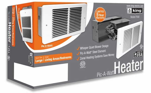 King Electrical Original Pic-A-Watt Wall Heater