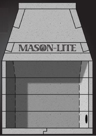 Mason-Lite 39" Masonry Fireplace Firebox Kit