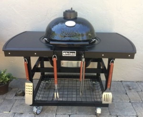 Primo Oval JR 200 Two Piece Island Top and Cart Kit