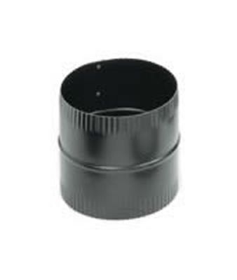 Snap-Lock Black Steel Stovepipe Male Coupling for Joining Female Ends ...