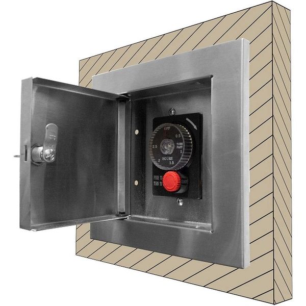 TrueFlame Locking Cabinet Mounting Bracket for E-Stop Gas Shutoff Timer