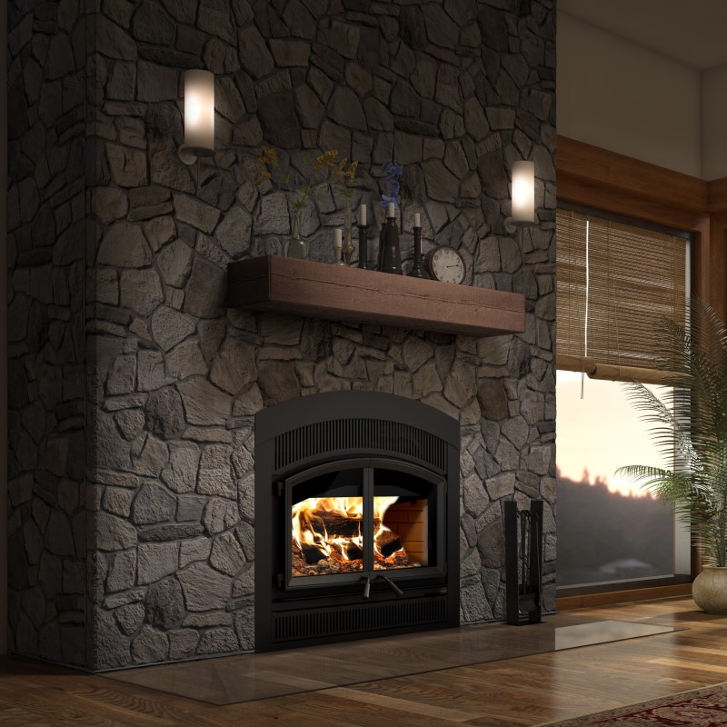 Valcourt Arched Faceplate Waterloo Wood Burning Fireplace