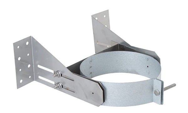 Ventis Direct Vent Pipe Stainless Steel Wall Support - For 5 Inch Inner ...