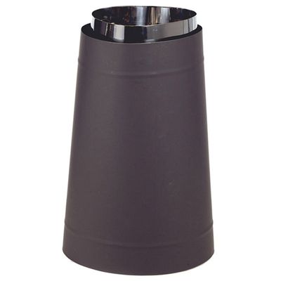 Ventis Double-Wall Black Stove Pipe Oval to Round Adapter - For 8 Inch ...