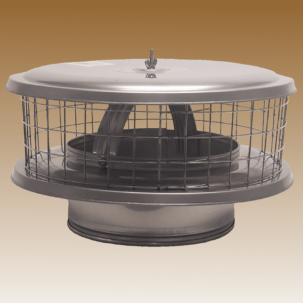 WeatherShield 6 Inch Diameter Chimney Cap with 1 Inch Mesh Screen - 13 ...